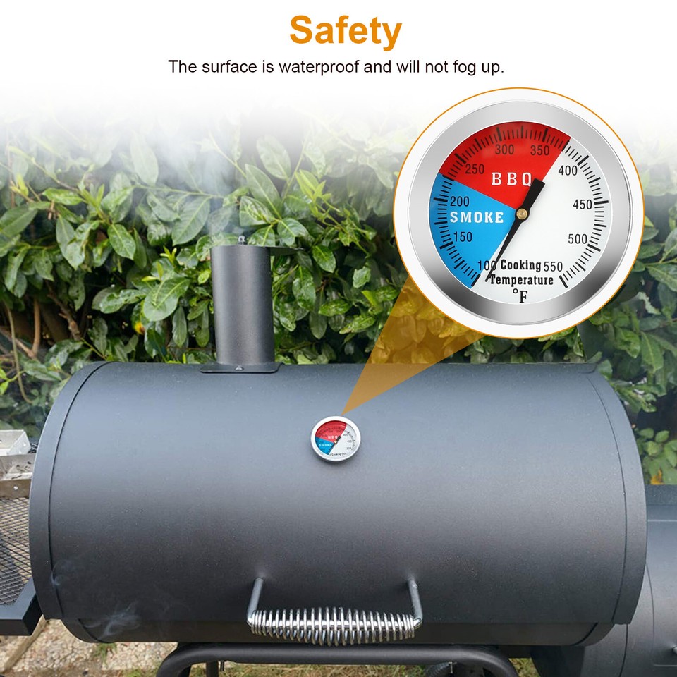 2Pcs 2" Temperature Thermometer Gauge BBQ Grill Smoker Pit Thermostat ...