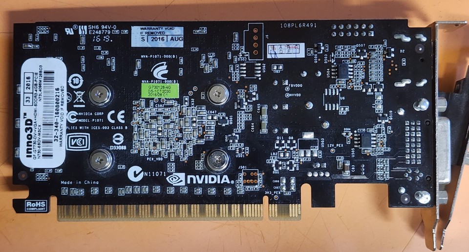 Inno3D Nvidia GeForce GT 730 4GB LP Graphics Card GPU - N730-5SDV-M3CX ...