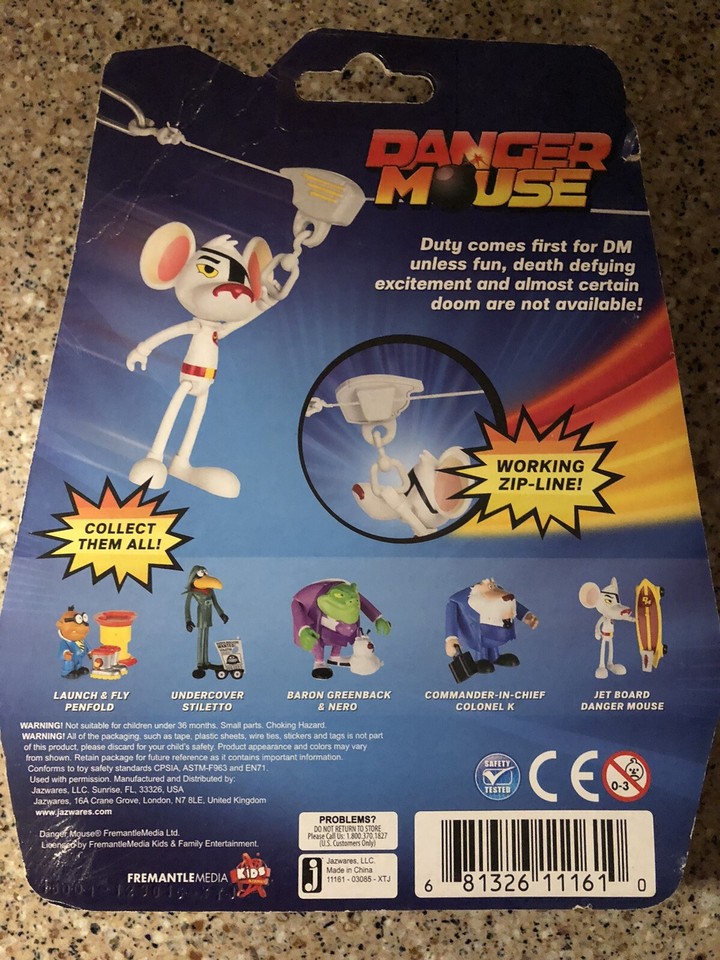 Danger Mouse Zip-Line Action Figure Retro 1980's TV Show | eBay