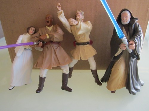 4 x Star Wars action figures Obi,Lea,Mac and Old Ben | eBay