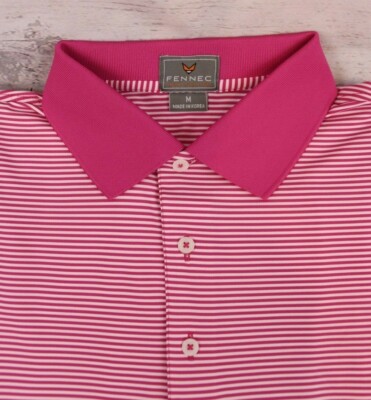 FENNEC STRIPE POLO SHIRT-Poly/Span moisture wicking stretch NWT $29.99 ...
