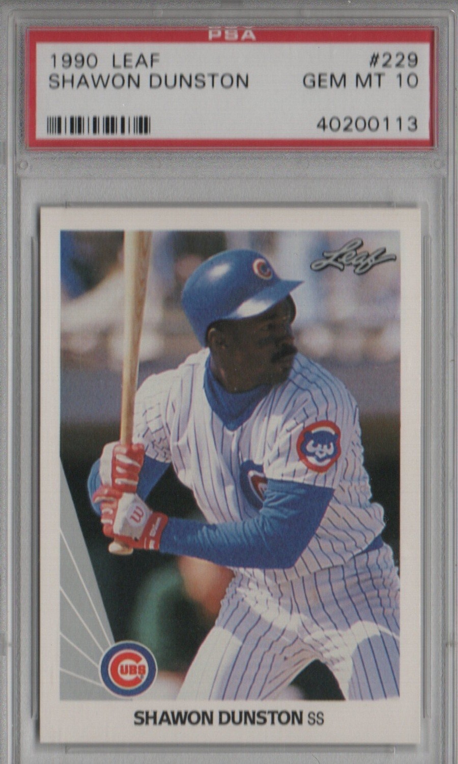 1990 LEAF #229 SHAWON DUNSTON PSA 10 RARE CUBS SHAWON-O-METER POP 15 | eBay