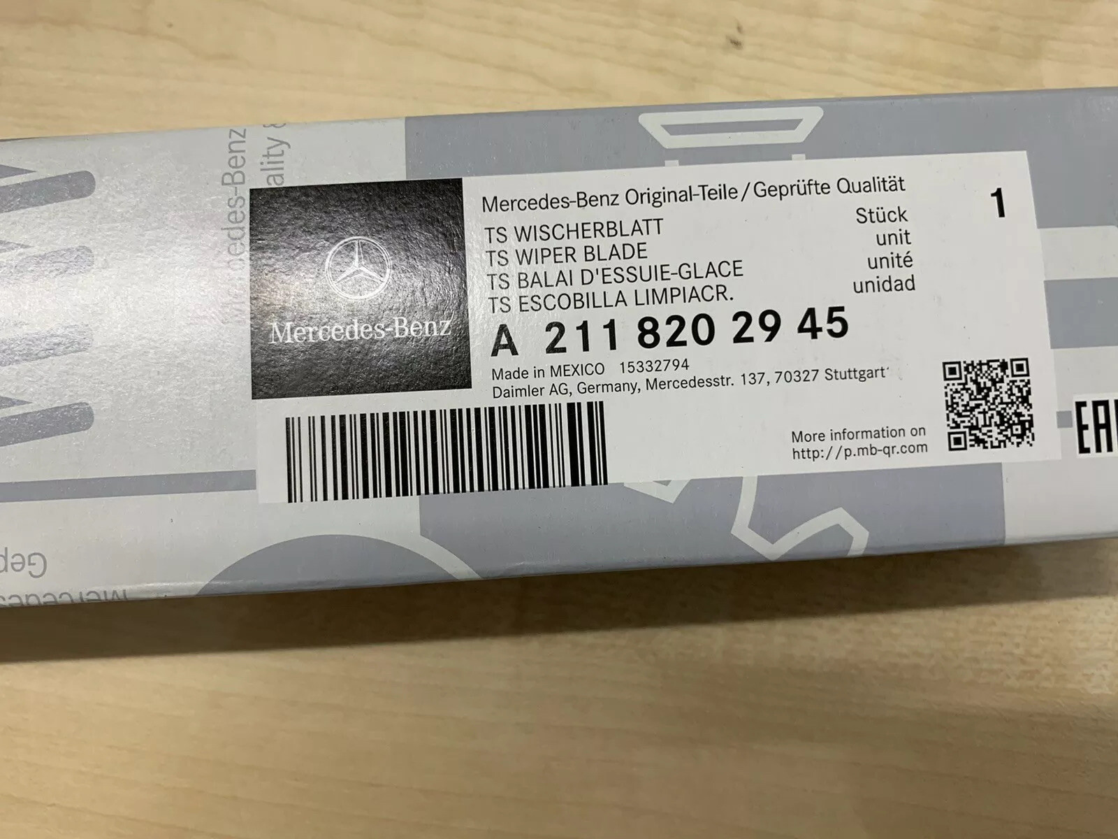 Mercedes Benz Wischerblatt original A2118202945 Scheibenwischer E ...