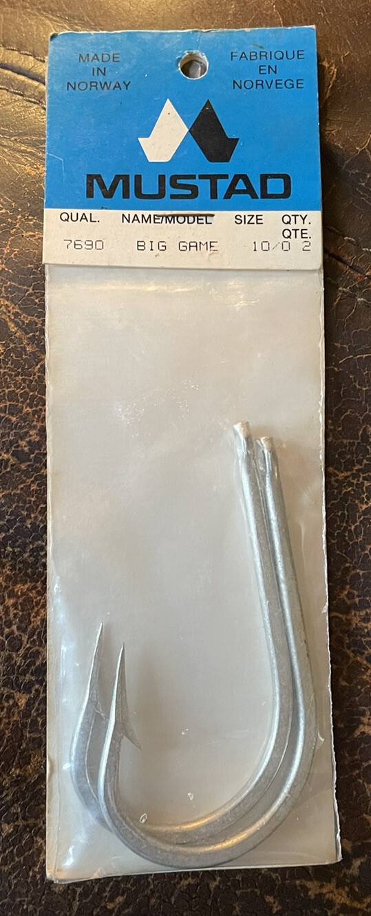 NOS Mustad Big Game 7690-10/0 Hooks 2 Pack | eBay