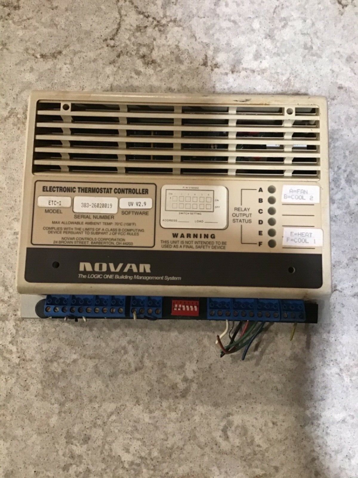 NOVAR ETC-1 Electronic Thermostat Controller | eBay