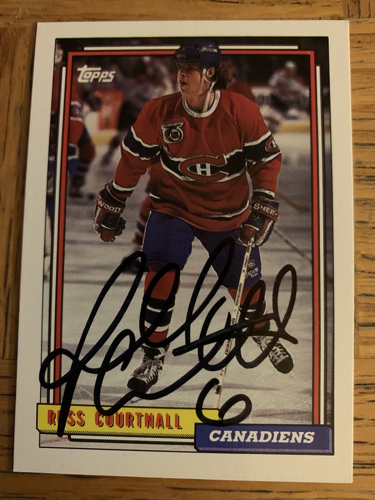 1992-93 Topps Russ Courtnall Auto Habs | eBay