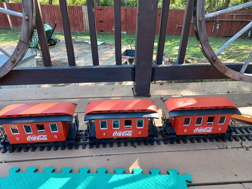LGB 4 Axle Short Coaches (6)And 1 Baggage Car With Lights And Metal ...