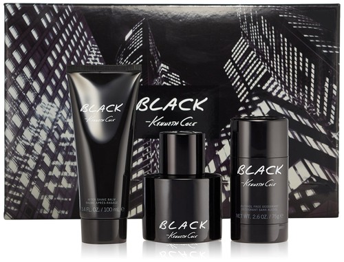 Kenneth Cole Black by Kenneth Cole for Men - 3 Pc Gift Set 3.4oz EDT ...