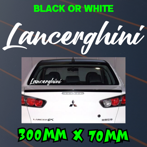 Lancerghini Sticker Car Decal Window For Mitsubishi Lancer Evo JDM ...