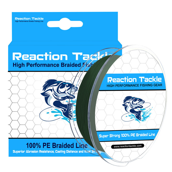 Reaction Tackle 9 Strand Braided Fishing Line- Extreme Casting Distance ...