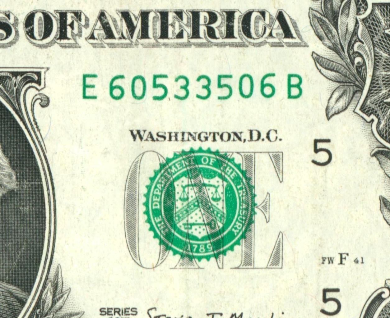 (( RADAR )) $1 2017 - 60533506 - FANCY SERIAL # ** PAPER CURRENCY ...