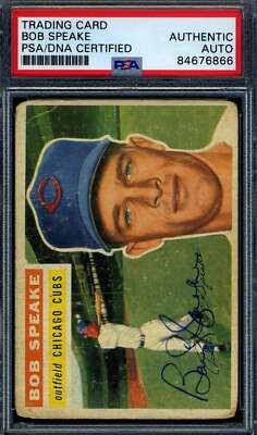 Bob Speake PSA DNA Signed 1956 Topps Autograph | eBay