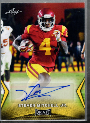 B0201- 2018 Leaf Draft Autographes Or #BASM2 Steven Mitchell Jr. Auto ...