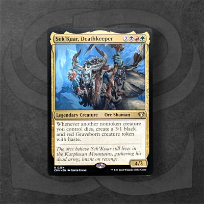 Sek'Kuar, Deathkeeper • Rare Creature - Orc Shaman • Commander Masters ...