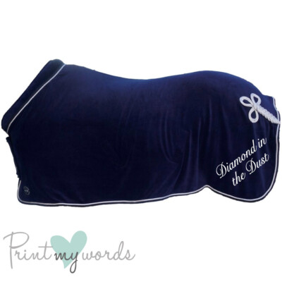 Personalised Equestrian Luxury HKM Horse Pony Fleece Rug With Collar ...