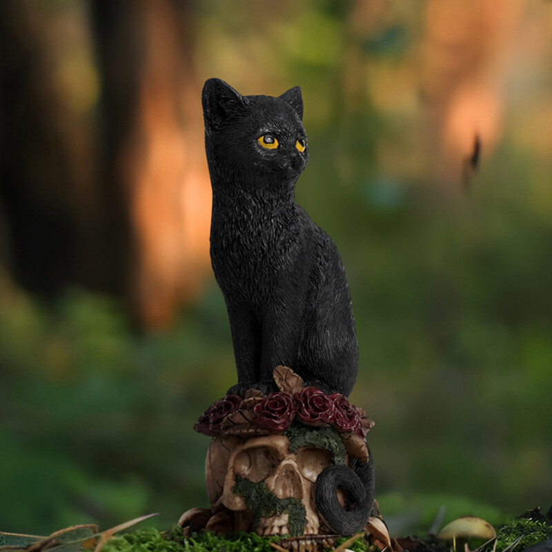 Mysterious Skeletons Decorative Figurines Animals Cats And Crows ...