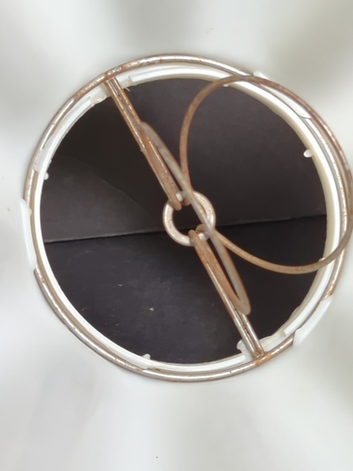 Vintage White Plastic Ruffle Clip-On Lamp Shade Boudoir Mid Century | eBay