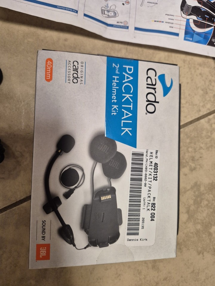 Cardo Packtalk Bold used with brand new second helmet kit jbl 40mm | eBay
