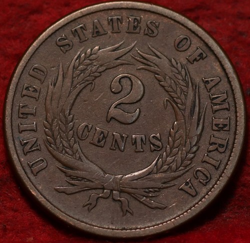 1865 Philadelphia Mint Copper Two Cent Coin | eBay