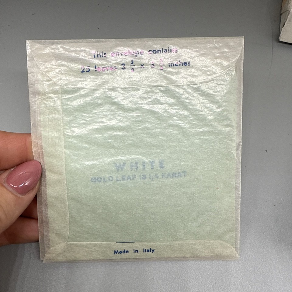 Guisto Manetti White Gold Leaf 13 1/4 Karat 25 leaves sealed w/box A111 ...