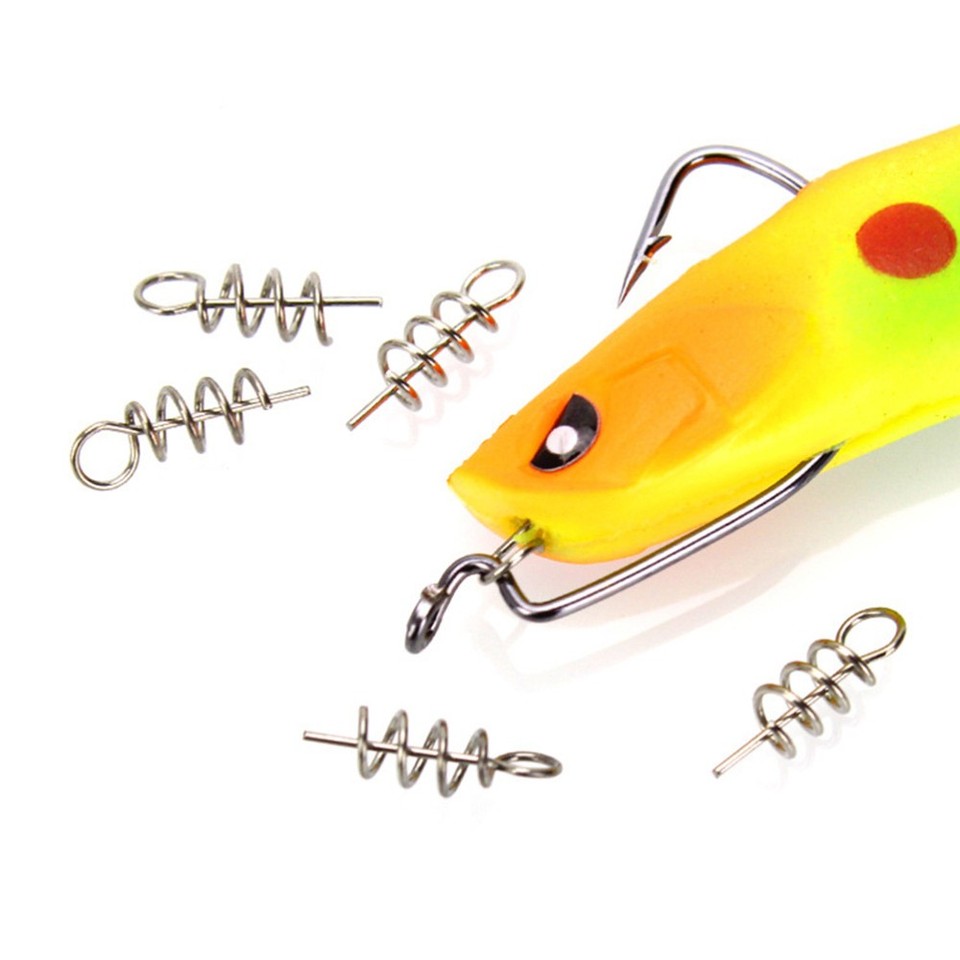 50 Pcs Spring Pin Fishing Gear Bait Keeper Springs Screw Worms Crank ...
