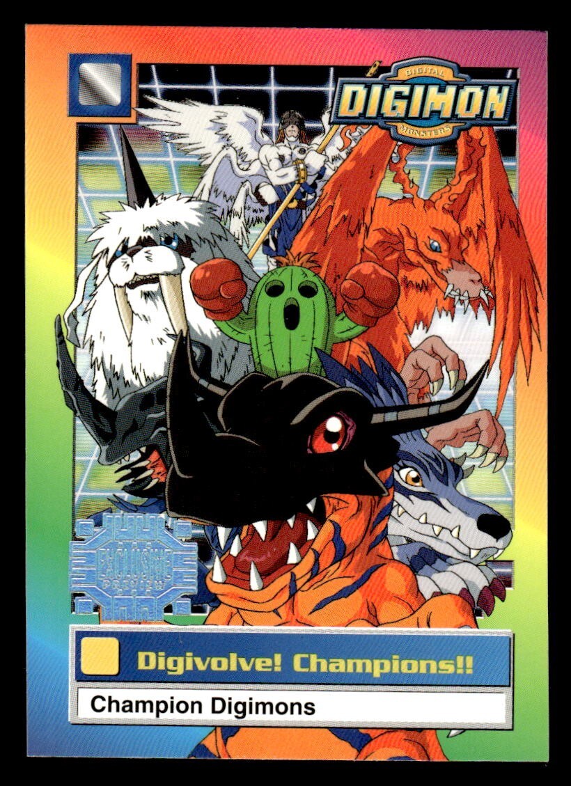 1999 Bandai Digimon Card | HOLO Digivolve Champions 3 of 34 | Series 1 ...