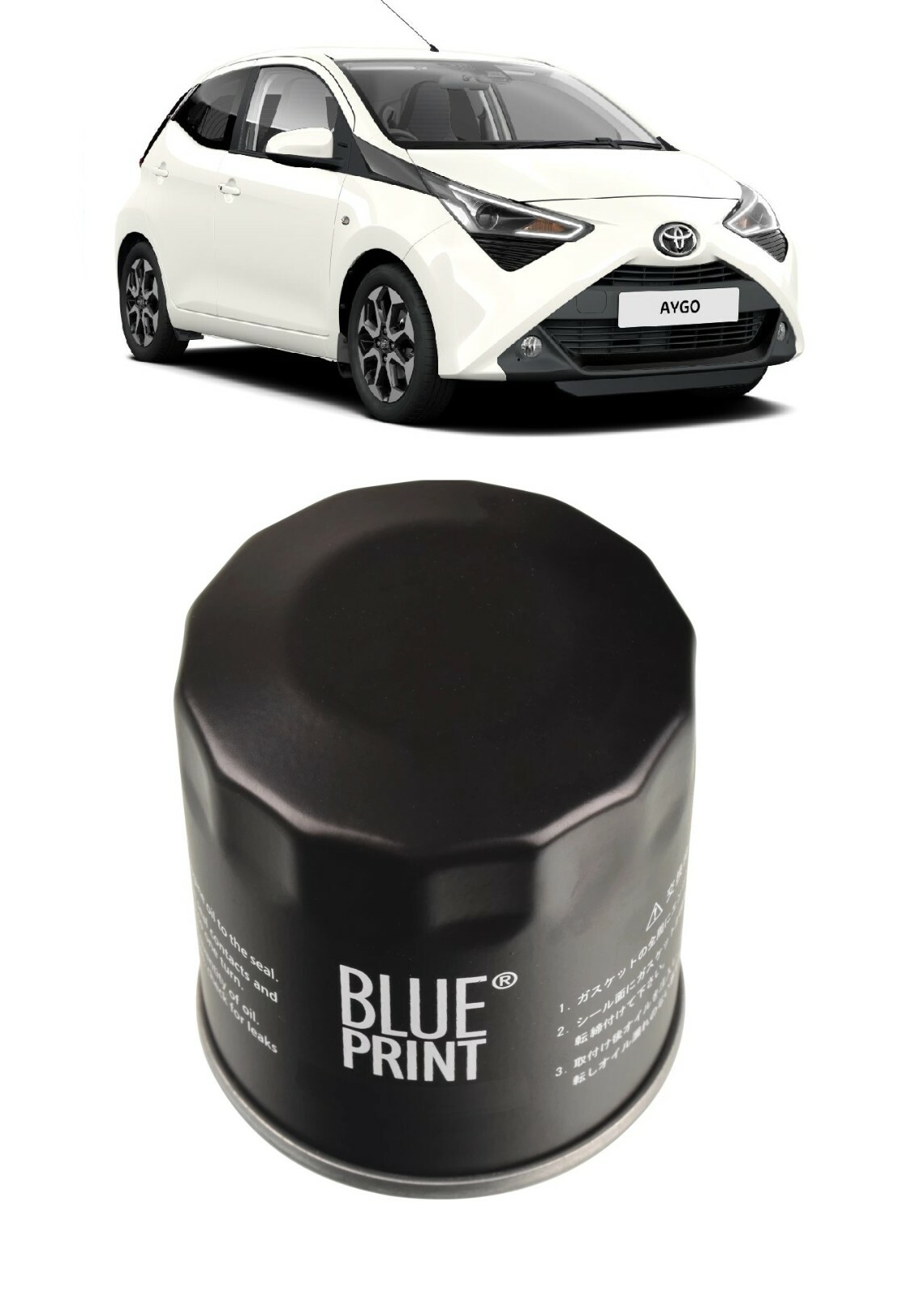 Engine Service Oil Filter For Toyota Aygo 2005-2019 Blue Print High ...