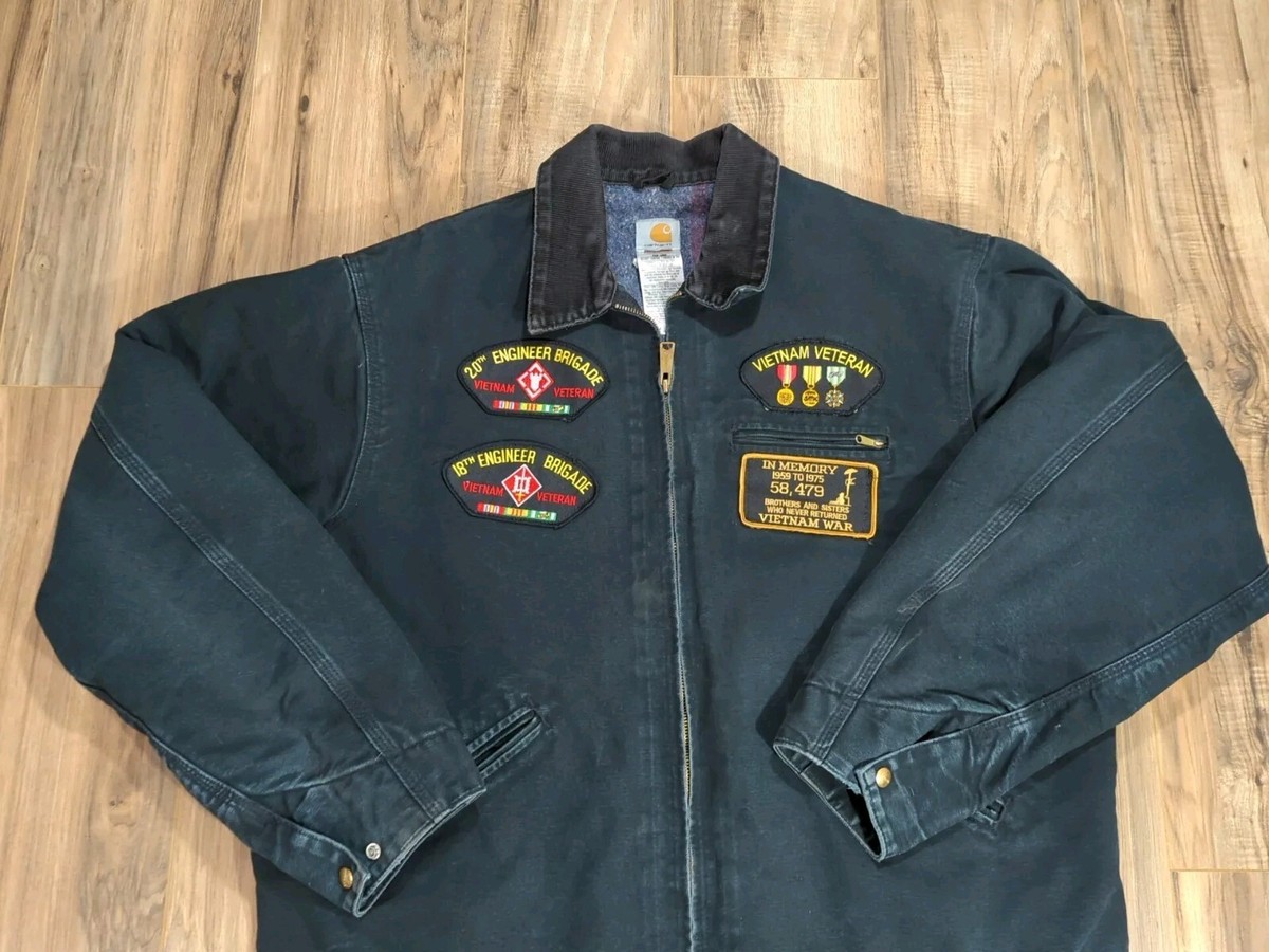 Carhartt Black Detroit Blanket Lined Jacket Size 52 Tall Carhartt Black Detroit Blanket Lined Jacket Size 52 Tall