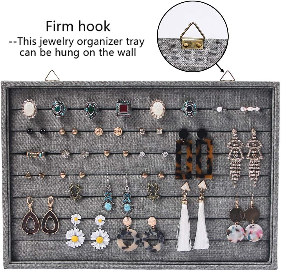 Wall Mount Earring Holder Organizer,Ring Jewelry Tray for Drawer Stud ...