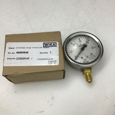 wika 213.53.063 Pressure Gauge 0-30bar Ref355 | eBay