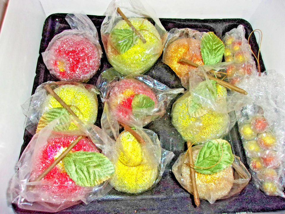 Valerie Parr Hill Partial Set Beaded / Sugar Fruit Ornaments 13 Pcs | eBay