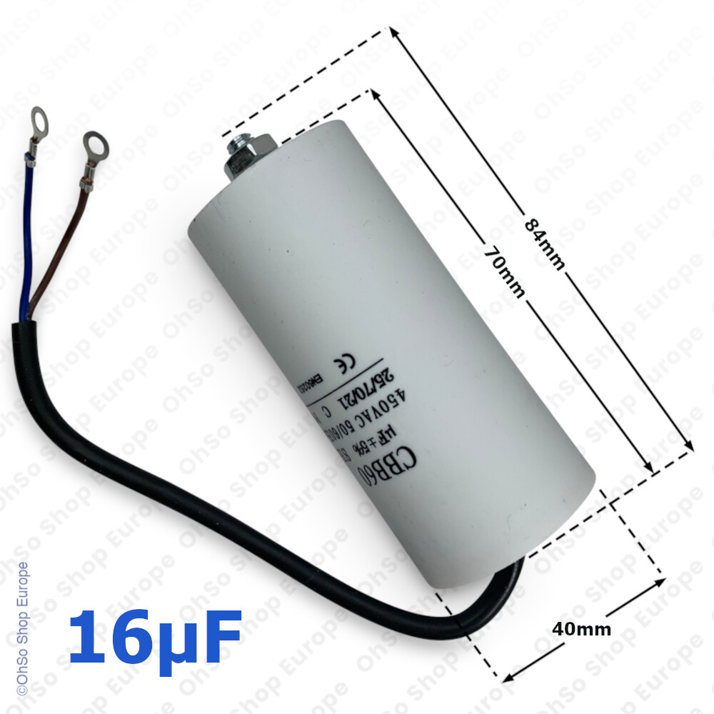 Wired 16uf MTD Capacitor CBB60 for Hot Tub, | Grelly UK