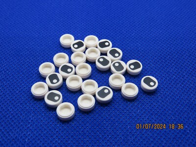 Lego Eye 1x1 Round Tile - White - 98138pb204 - Pack of 25 | eBay UK