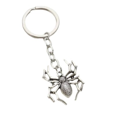 Spider Key Chain Silver Keyring Bag Charm | eBay