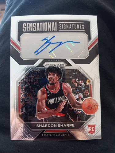 2022-23 Panini Prizm Shaedon Sharpe Sensational Signatures Rookie Card ...