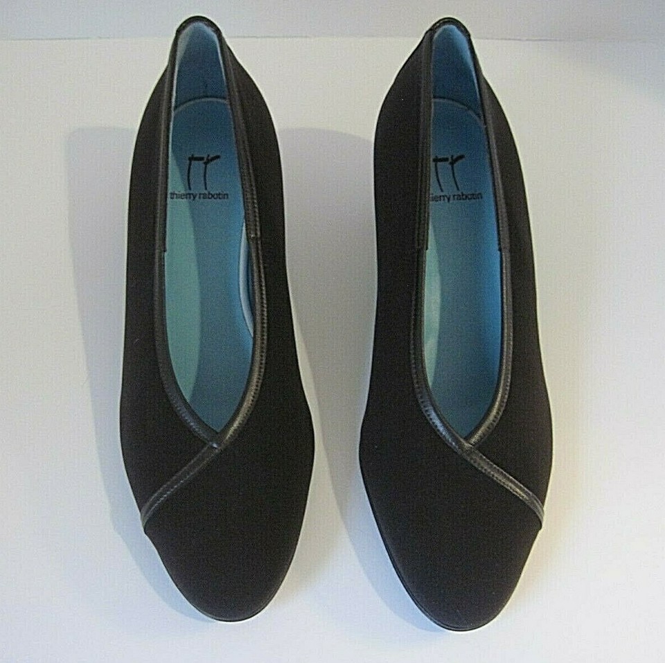 Thierry Rabotin Brown Stretch Fabric Leather Mid Pump Women's 38.5 $495 ...