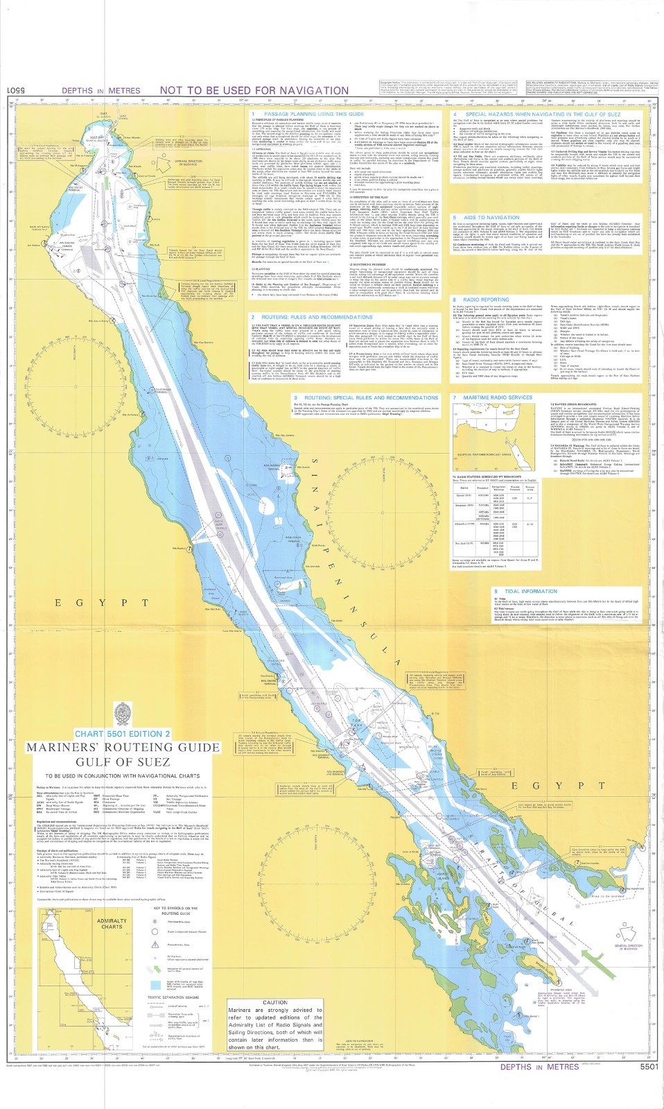 5501 Mariners Routing Guide Gulf Of Suez Chart Map Maritime Nautical ...