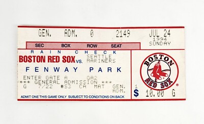 7/24/94 Seattle Mariners Boston Red Sox Ticket Stub KEN GRIFFEY JR MO ...