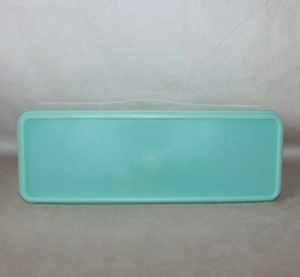 Tupperware Thin Stor® ~ Jadite Storage With Molded Grid & Clear Seal ...