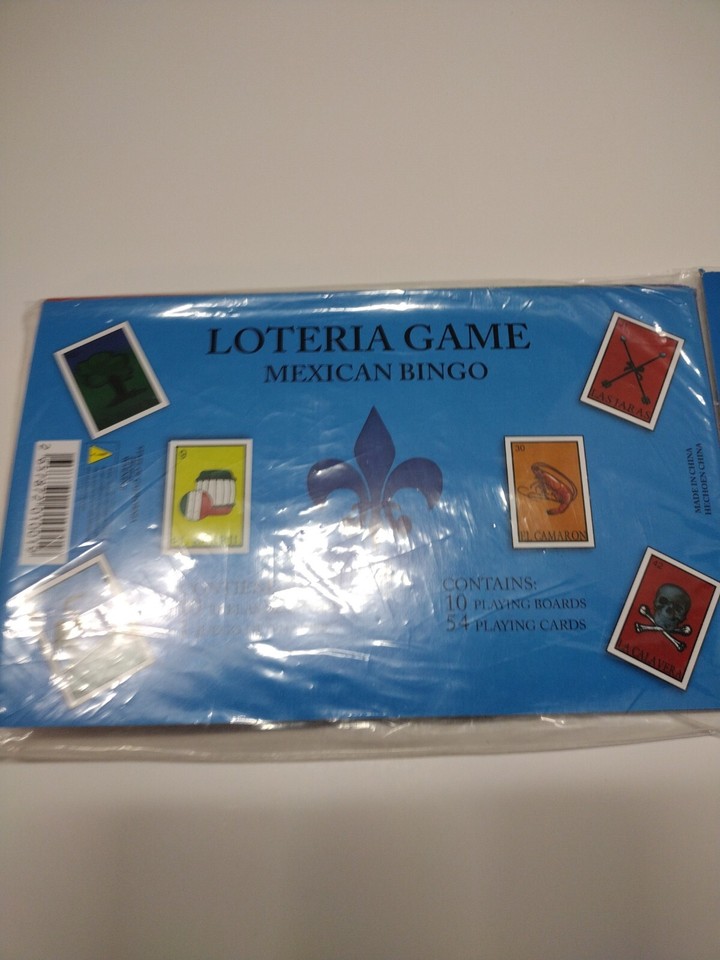 MEXICAN BINGO LOTERIA GAME CONTAINING 10 PLAYING BOARDS & 54 PLAYING ...