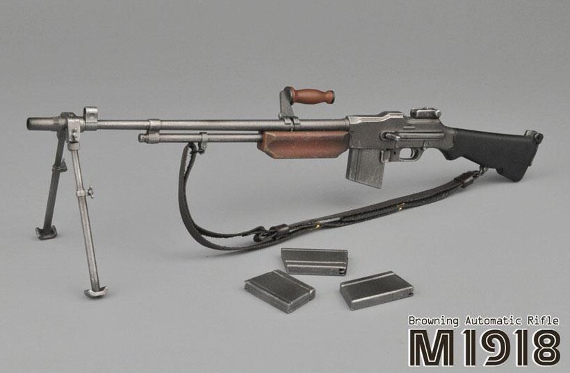 1/6 WWII M1918 BAR Light Machine Gun War Model for 12" US Army Soldier ...