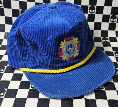 Vintage VFW Veterans of Foreign Wars Corduroy Trucker Baseball Hat Cap ...