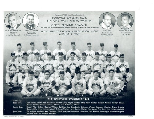 1949 LOUISVILLE COLONELS 8X10 TEAM PHOTO KENTUCKY BASEBALL OERTEL ...