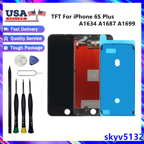Black For iPhone 6s Plus A1634 A1687 A1699 LCD Display Touch Screen TFT ...