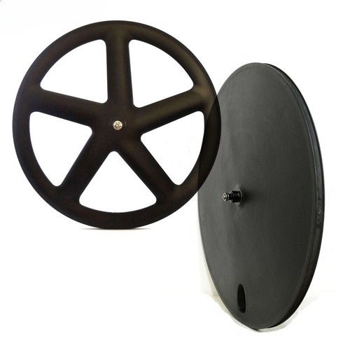 700c Rack/Triathlon Fiber Bike Carbon Wheelset Front 5 Spokes Rear Disc ...