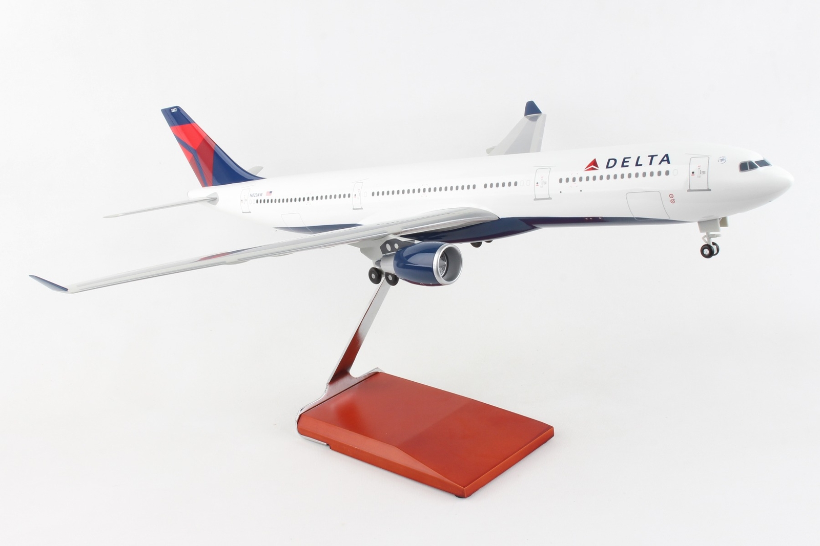 SKYMARKS SUPREME DELTA A330-300 1/100 W/WOOD STAND & GEAR | BN ...