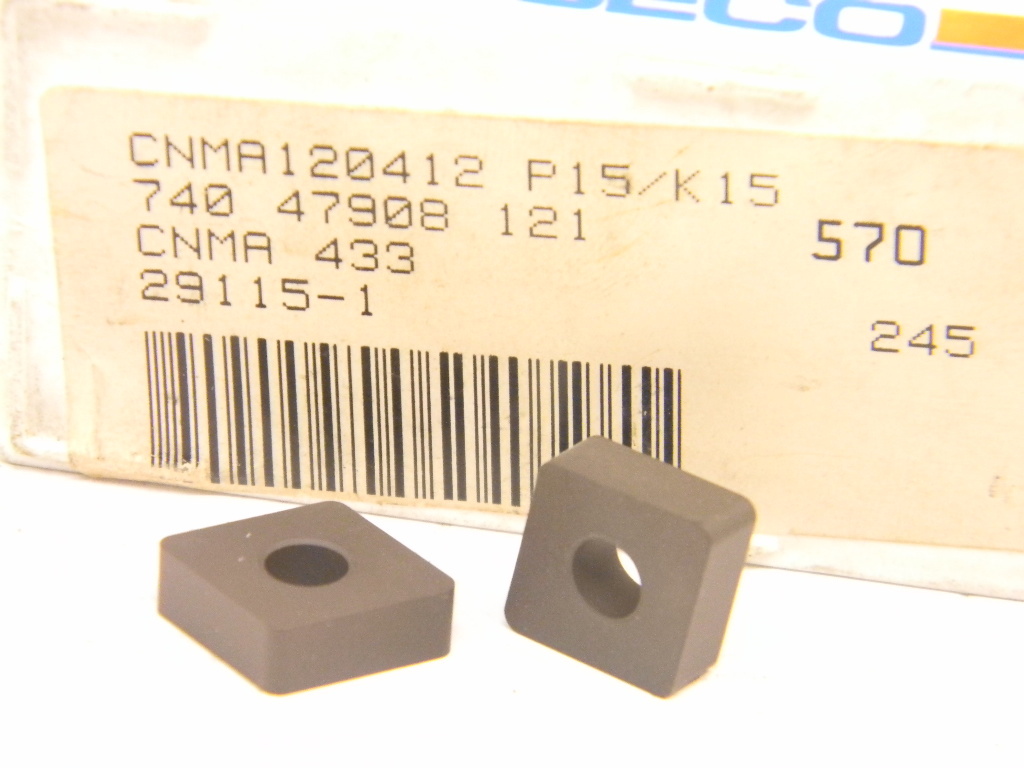 New Surplus 9pcs. CNMA 433 Grade: 570 Seco Carboloy Carbide Inserts ...