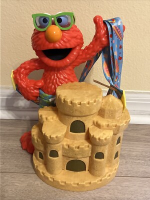 New SeaWorld Sesame Street Elmo Sandcastle Popcorn Bucket 2023 Busch ...