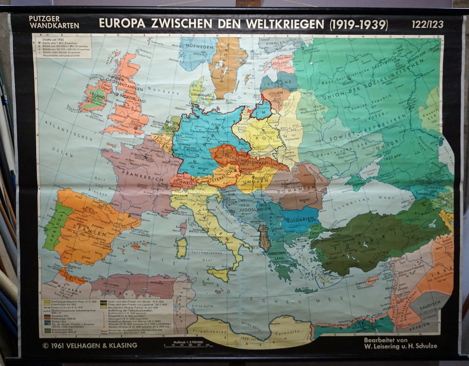 A Map Of Europe In 1919 1920