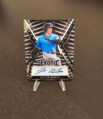 2023 Leaf Exotic Jacob Berry Autographed Zebra Stripes Card 2/7 | eBay